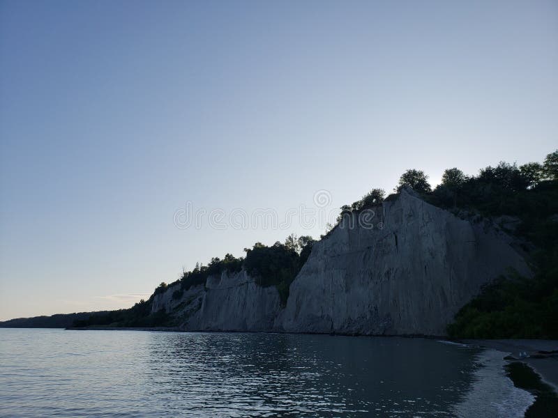 Cliffs overlooking lake stock photo. Image of lake, nature - 163148416