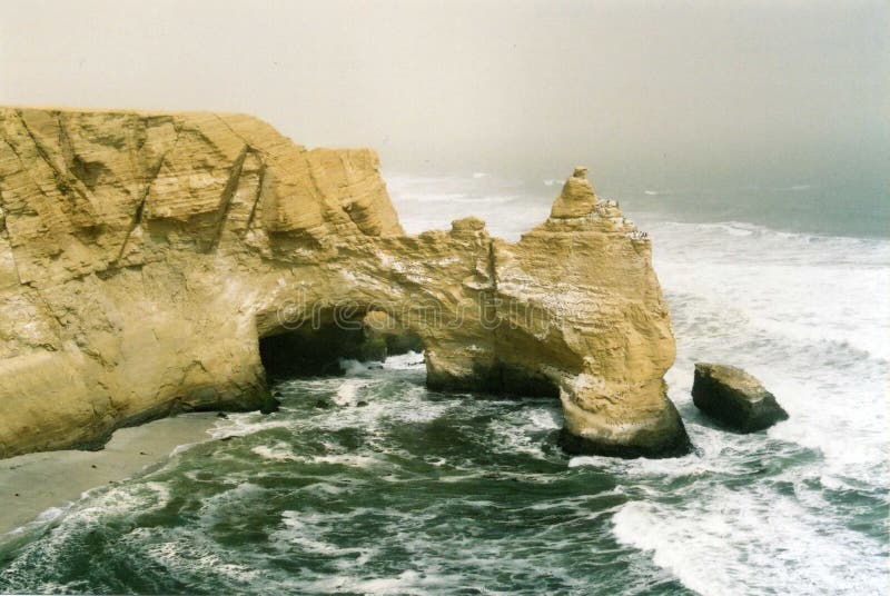 Cliffs at Paracas stock photo. Image of seas, misted, wild - 5934922