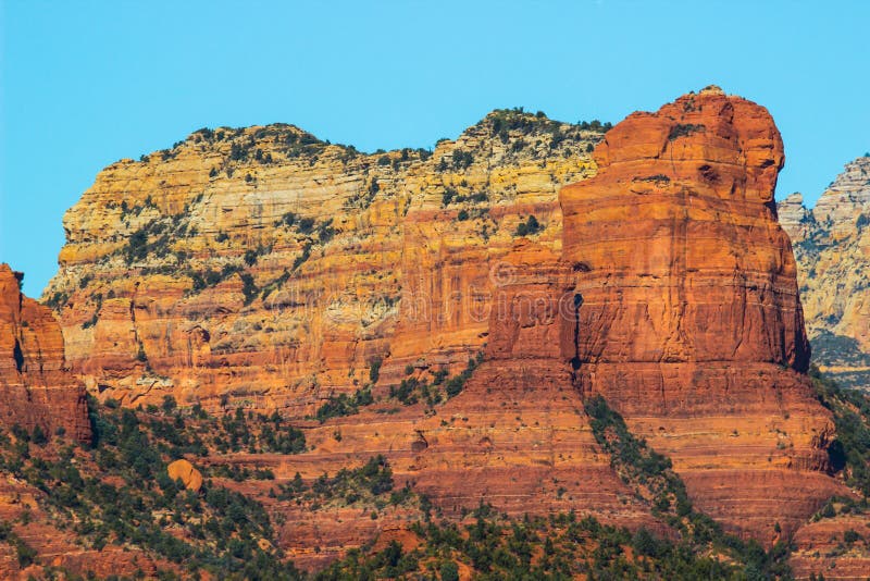 Cliffs of Red Rock in Layers in Arizona Desert Stock Photo - Image of ...