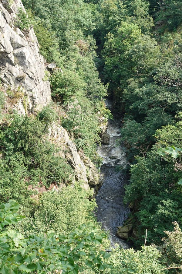 Cliffs and River Bode in the Bode Gorge in the Harz Mountains, Germany ...