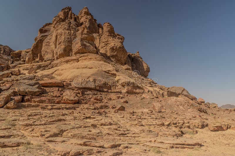 Cliffs at the Rock Art (petroglyphs) Site in Jubbah, Saudi Arab Stock ...