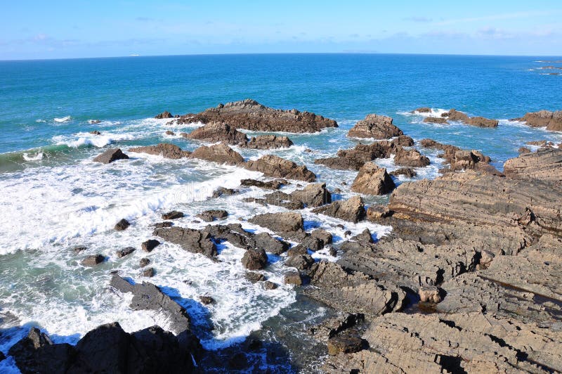 Shale Rock Layers Near Hartland Point on North Devon Coast, England, UK ...
