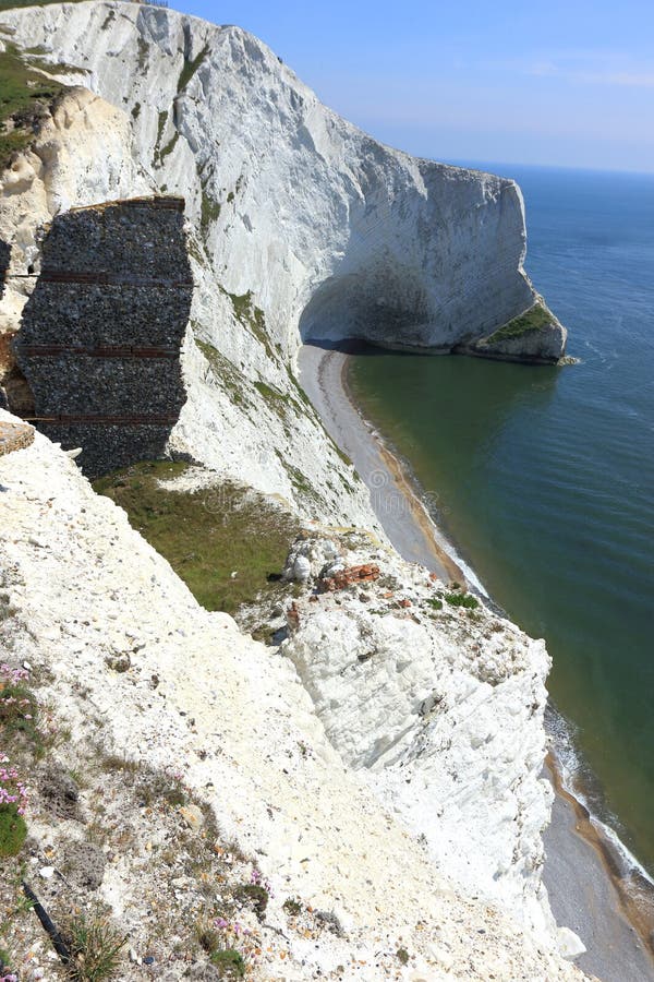 Cliffs at Scratchells Bay on the Isle of Wight Stock Image - Image of ...