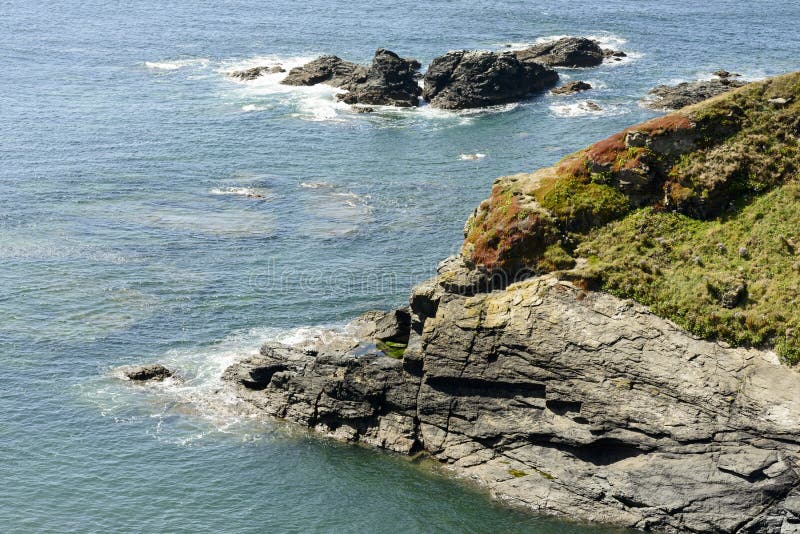 Cliffs and Sea at Lizard Point, Cornwall Stock Photo - Image of rocks ...