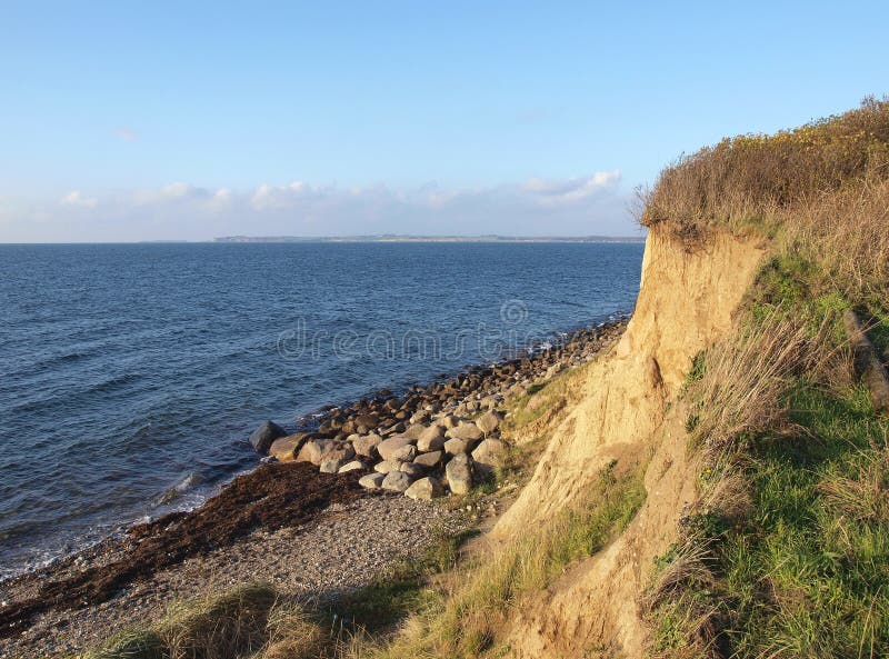 Cliffs by the Seashore Denmark Stock Photo - Image of tourism ...