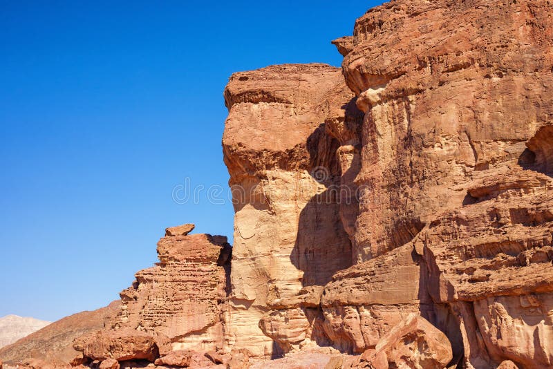 Cliffs at Solomons Pillars, Israel Stock Image - Image of nature, cliff ...