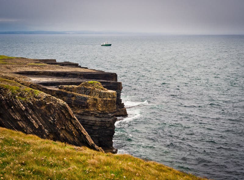 Loop Head cliffs stock image. Image of tourism, ireland - 77559663