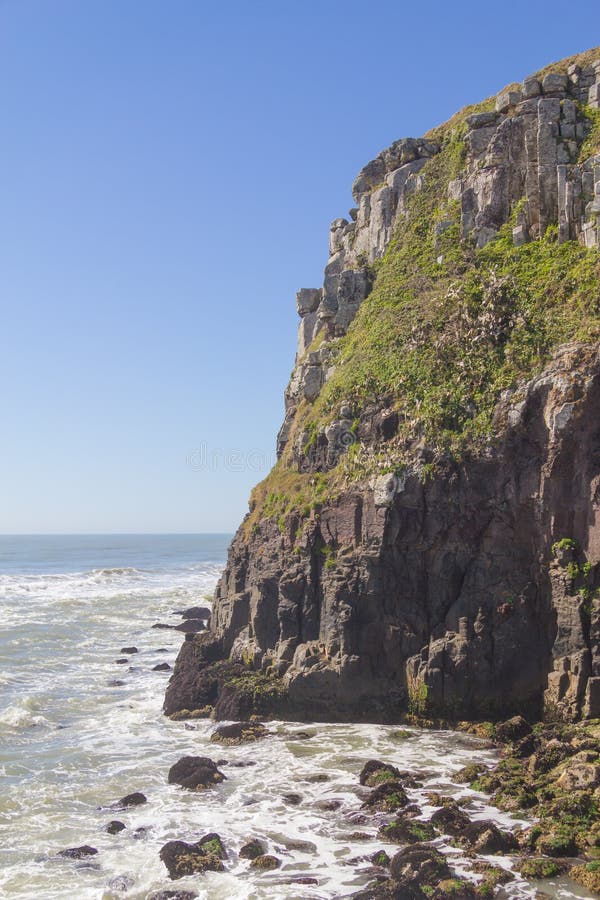 Cliffs and Waves at Torres Beach Stock Image - Image of torres ...