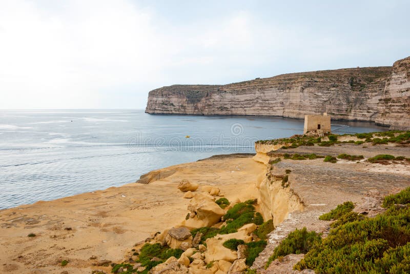 Cliffs at Xlendi, Gozo, Malta Stock Image - Image of coast, blue: 41799445