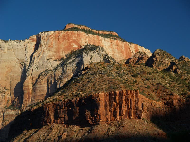 Large Rock Formation in Zion N Stock Photo - Image of desert, erosion ...