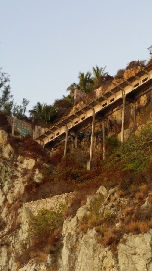 Cliffside bridge stock image. Image of cliffside, high - 106130993