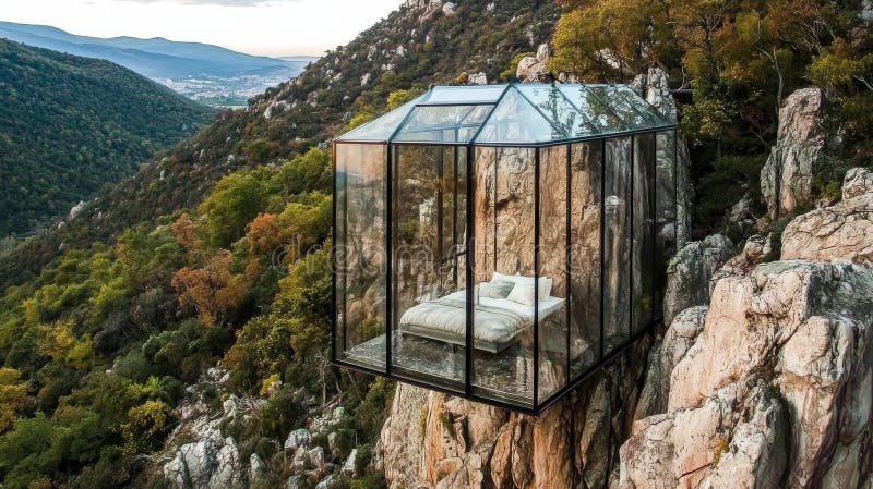 Cliffside Glass Cabin: a Modern Architectural Marvel, Perched ...