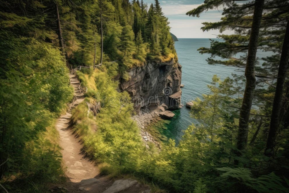 A Cliffside Path, Winding through the Forest and Leading To the ...
