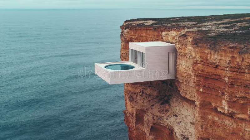 Cliffside Retreat: a Modern Structure with a Plunge Pool Dramatically ...