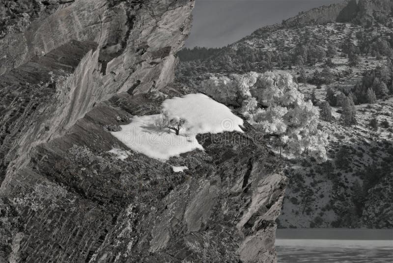 Cliffside seating stock image. Image of ledge, cliffside - 48949059