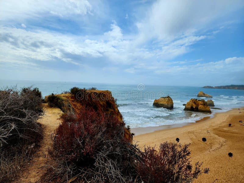 A Cliffside View stock image. Image of shore, wave, swim - 361252921