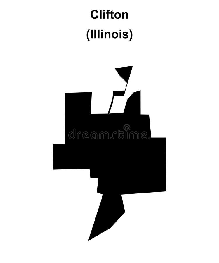 Clifton outline map stock vector. Illustration of city - 387240093