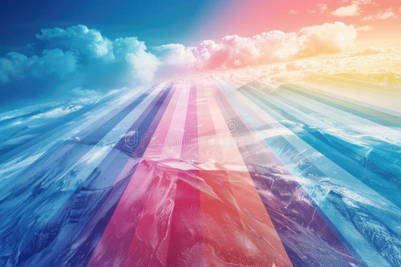 Climate Bands Pattern, Rainbow Texture, Coloured Stripes from Blue To ...