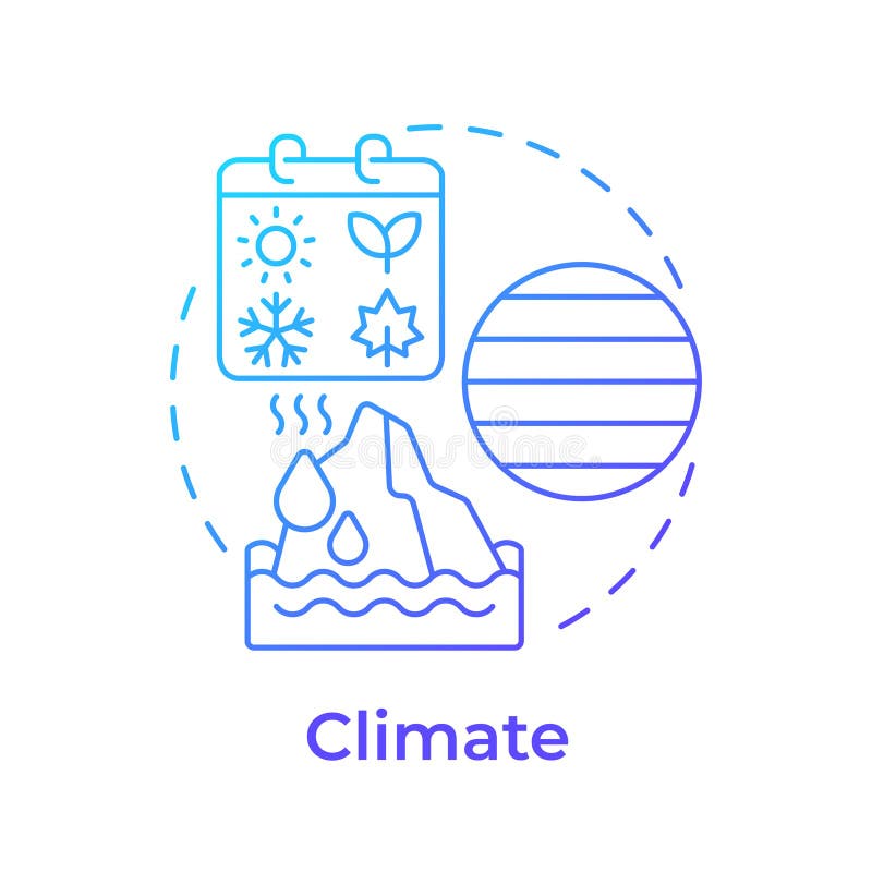 Climate Blue Gradient Concept Icon Stock Illustration - Illustration of ...