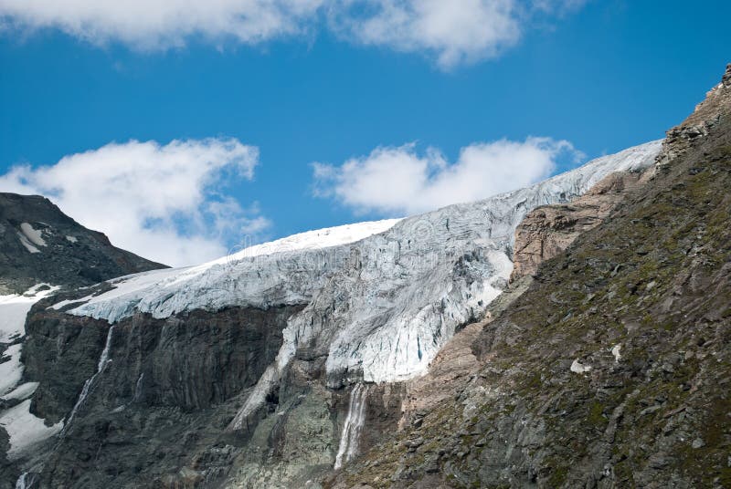 Melting Glaciers Even on the High Mountains Stock Photo - Image of ...
