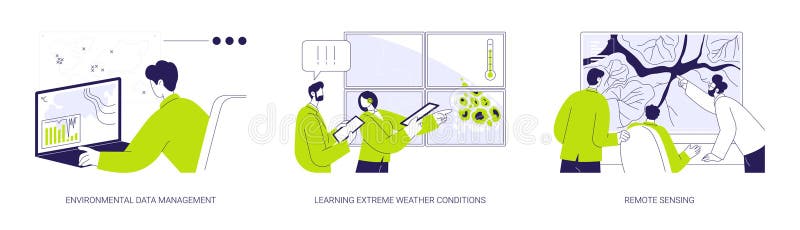 Climate Change Analyst Abstract Concept Vector Illustrations. Stock ...