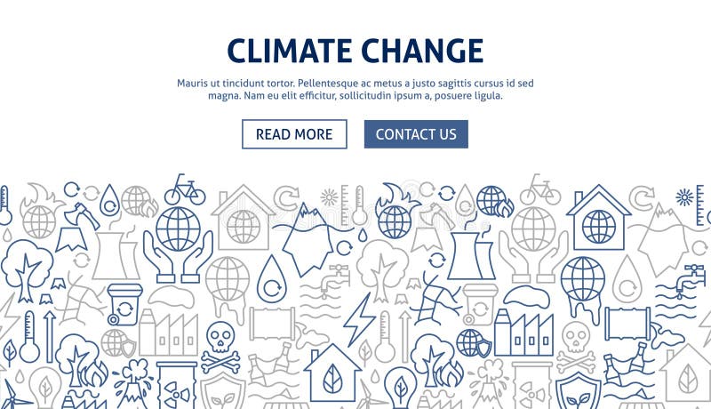 Climate Change Banner Design Stock Vector - Illustration of heat ...