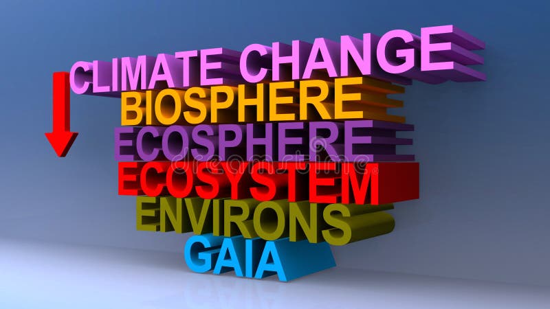 Climate change on blue stock illustration. Illustration of environment ...