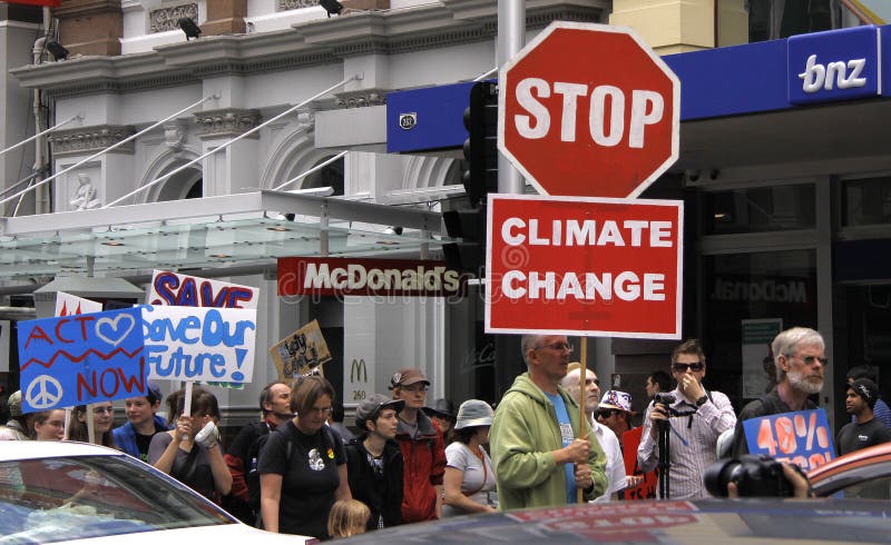 Climate Change Campaign Protest March Editorial Image - Image of parade ...