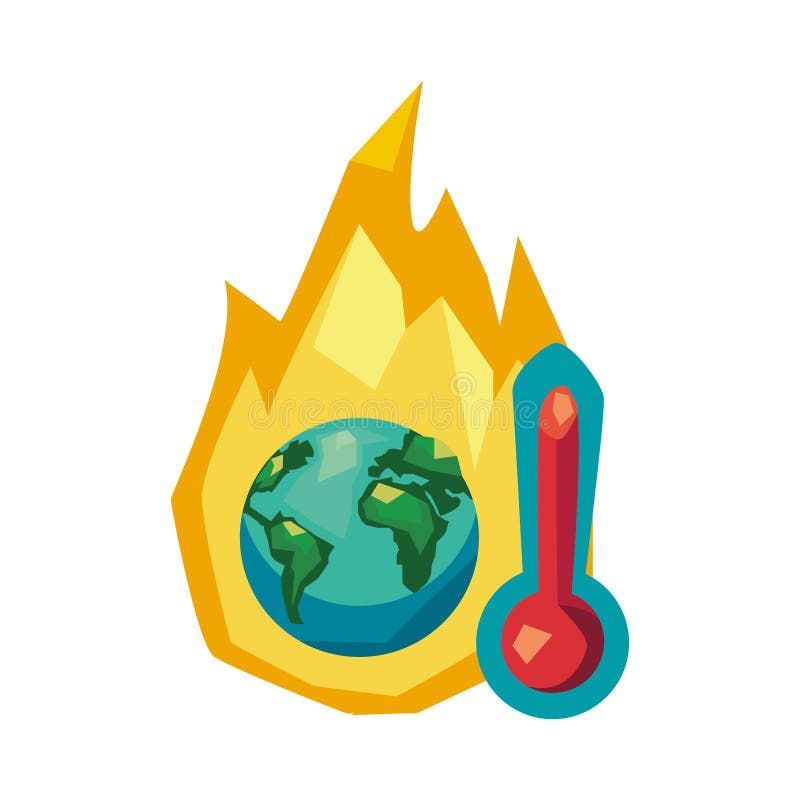 Climate Change Causing Abnormal Heat Waves Stock Vector - Illustration ...