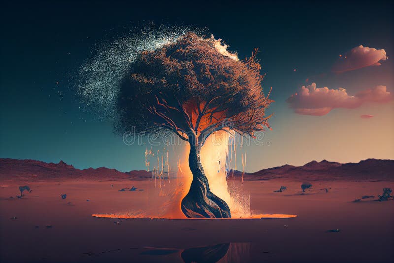 Climate Change Environment Tree with the Concept of Global Warming ...