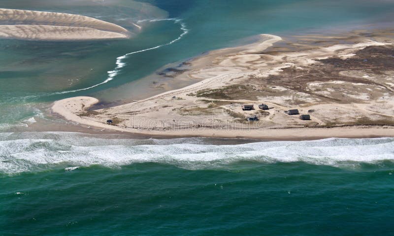 Chatham, Cape Cod Aerial with Outer Beach Stock Image - Image of ...