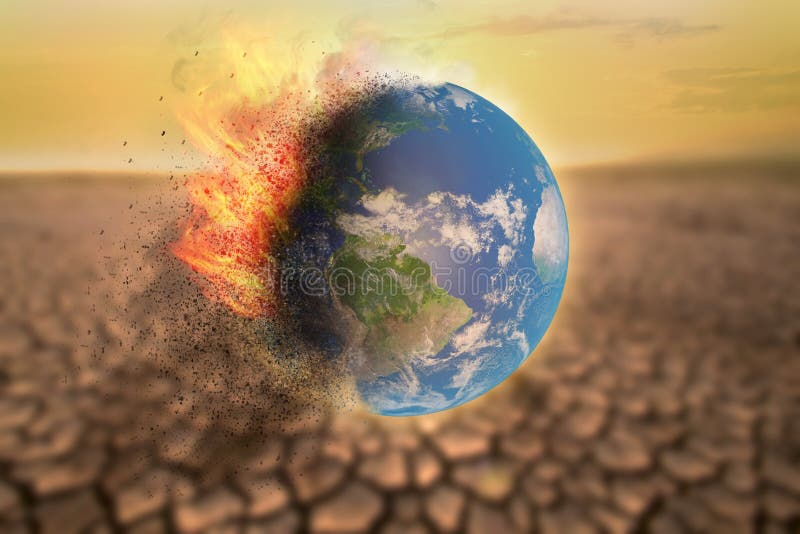 Heat Wave Impact World with Hith Temperature Concept. Stock Image ...