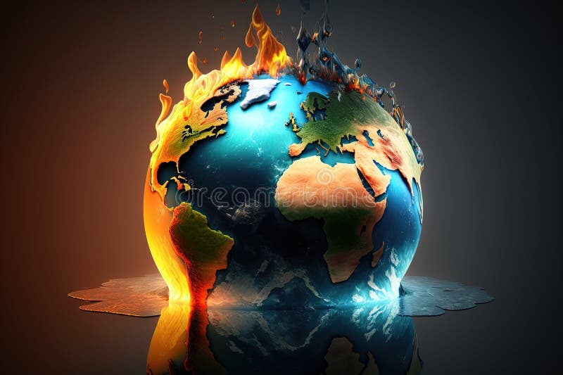 Climate Change Global Warning Abstract Illustration Generative Ai Stock ...