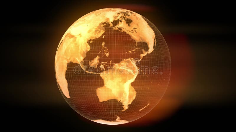 Climate Change Globe Shows Radiation and Temperature - 3d Animation ...
