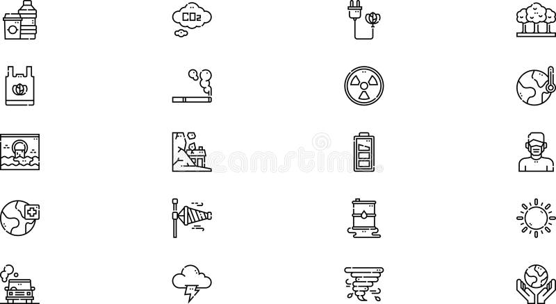 Climate Change Icons High-Quality Vector Icons Collection with Editable ...