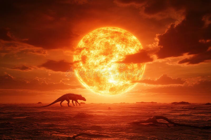 Climate Change Impact on Human Evolution in CGI Art Stock Illustration ...