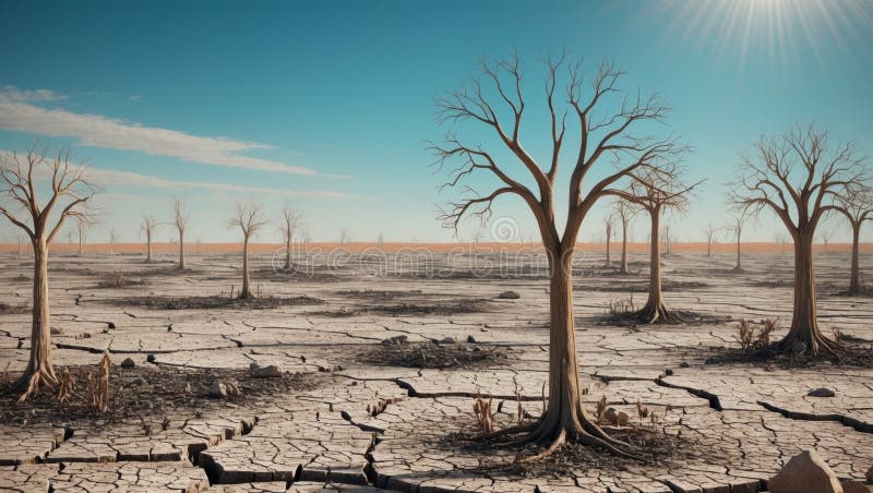Climate Change with Lack of Water in High Temperature and Dryness ...