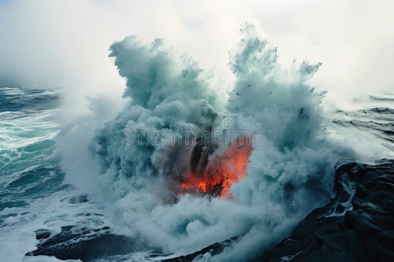 Climate Change Leads To Boiling Oceans Stock Illustration ...