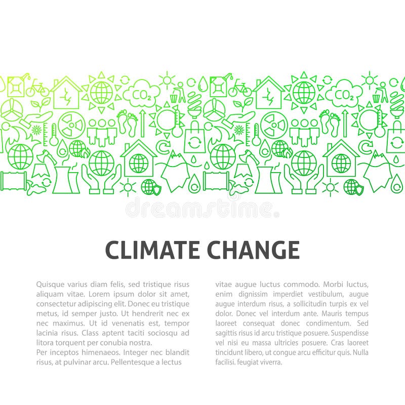 Line Climate Change Package Labels Stock Vector - Illustration of ...
