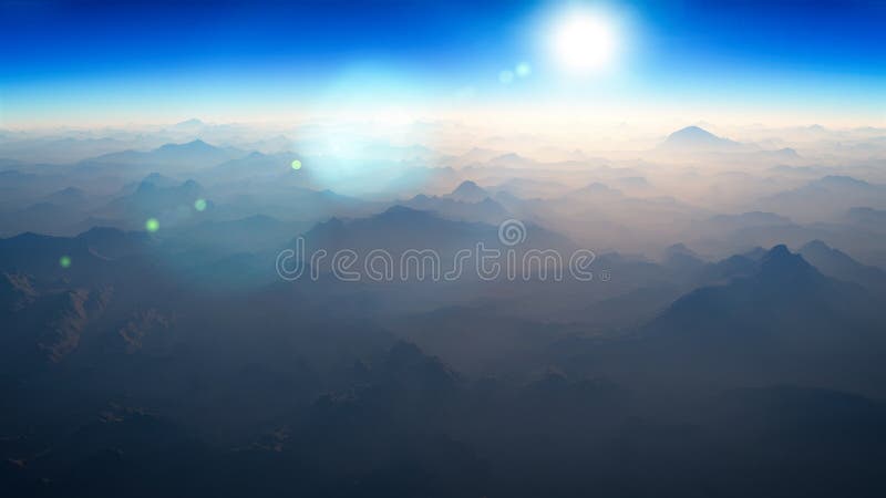 Climate Change, Panoramic View of a Mountain Range. Global Warming ...