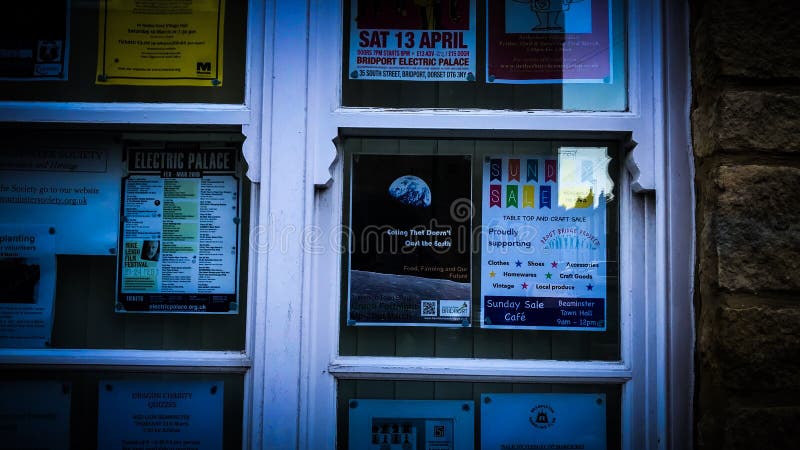 Global Warming Poster in a Window Editorial Stock Photo - Image of ...