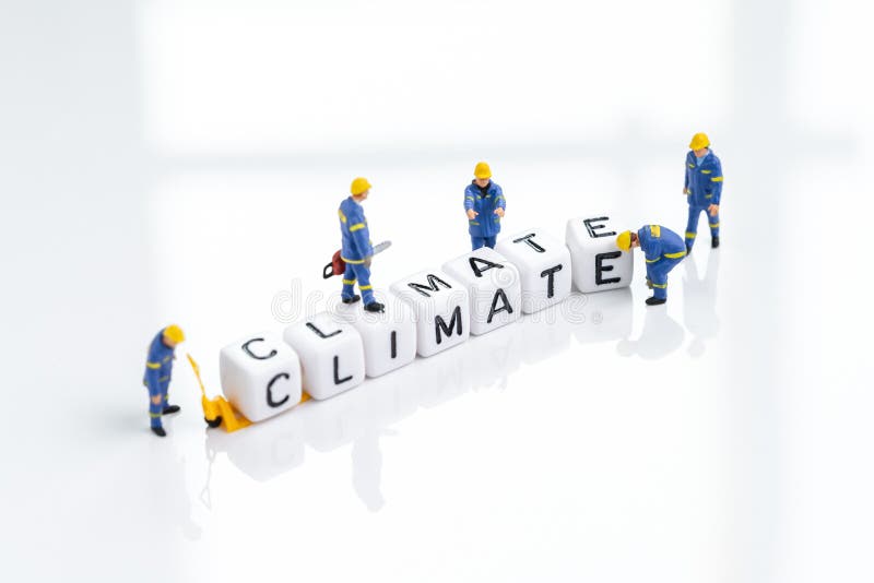 Climate Change, Recycle or Environment and Ecology Concept, Miniature ...