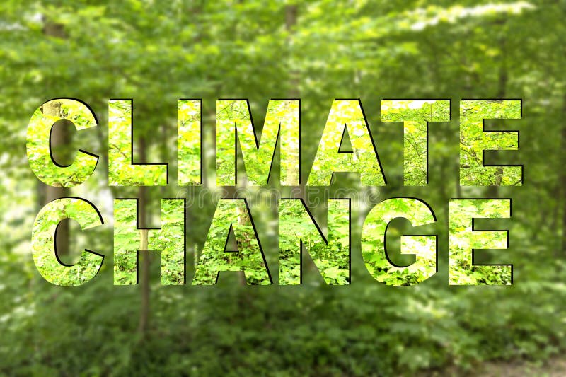 Climate Change Warning Sign Stock Illustration - Illustration of ...