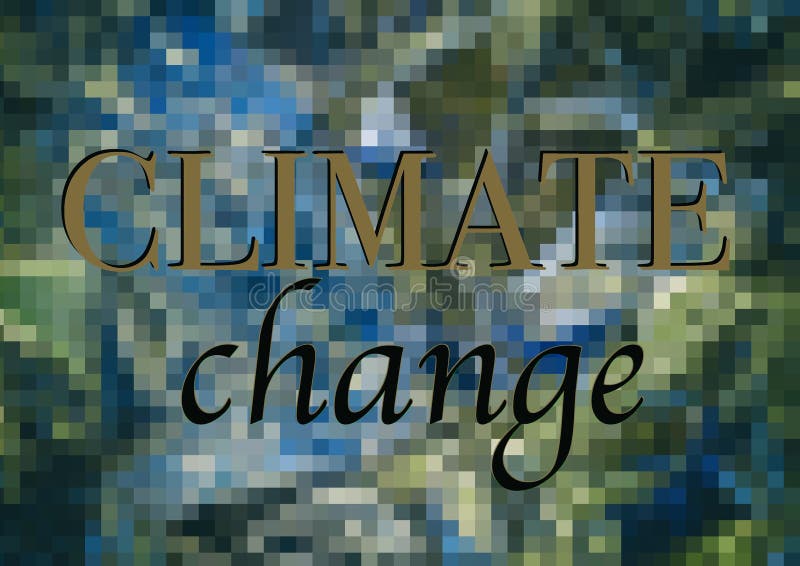 Climate Change Warning Sign Stock Illustration - Illustration of design ...