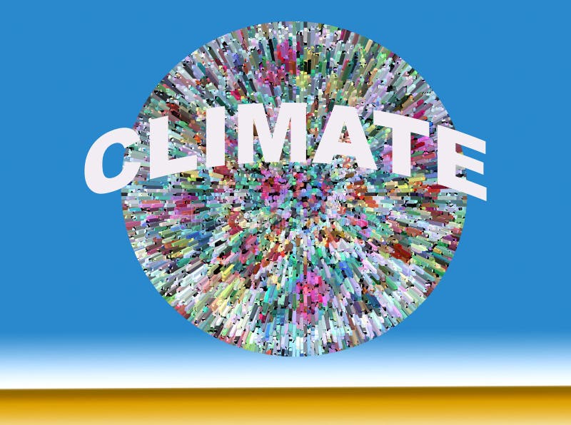Climate Change Warning Sign Stock Illustration - Illustration of design ...