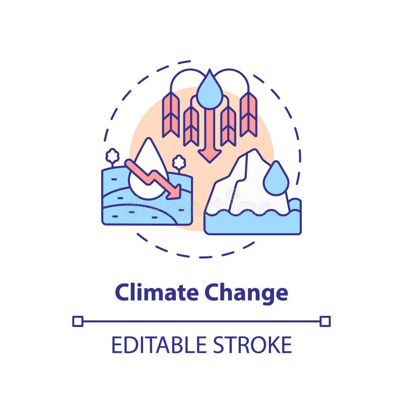 Climate Changes Concept Icon Stock Vector - Illustration of nature ...