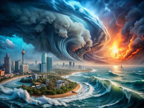 Climate Changes Devastating Impact a Visual Collage of Hurricanes ...