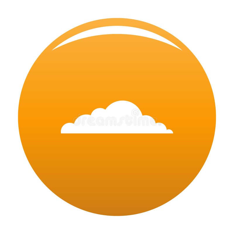 Climate cloud icon orange stock illustration. Illustration of ...