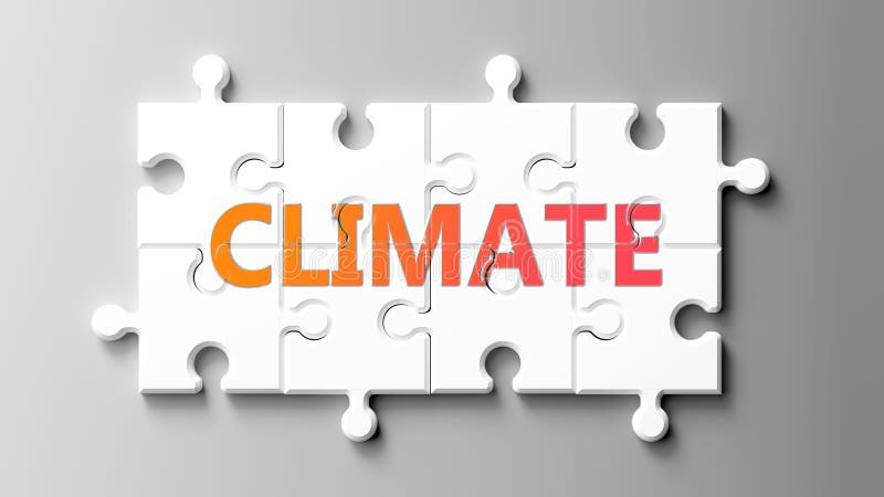 Climate Complex Like a Puzzle - Pictured As Word Climate on a Puzzle ...