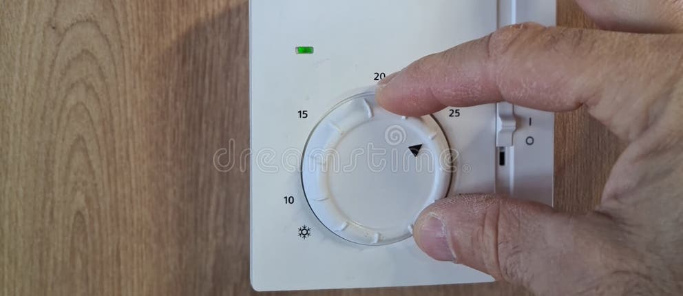 Climate Control Closeup of Manual Switch on Temperature Controller on ...